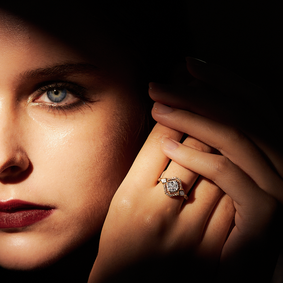 Deco Centennial Gilded Diamond Ring